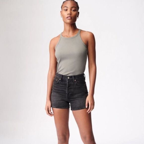 Denim Forum | Shorts | Aritzia Denim Forum The Joni Loose Long Shorts ...